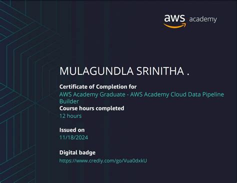 Aws Cloudcomputing Datapipelines Cloudinfrastructure Certification