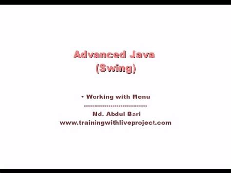 Advanced Java Swing Bangla Tutorial Working With Menu Class 9 YouTube