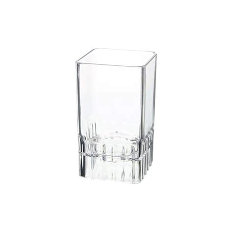 2 Oz Deluxe Fluted Square Acrylic Shot Glass Blank Totally Promotional