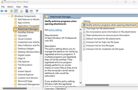 Ensure Notify Antivirus Programs When Opening Attachments Is Set To Enabled Cis Level 1
