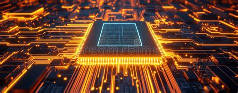 An Intimate Look At A Microchip With Radiant Circuits Demonstrating
