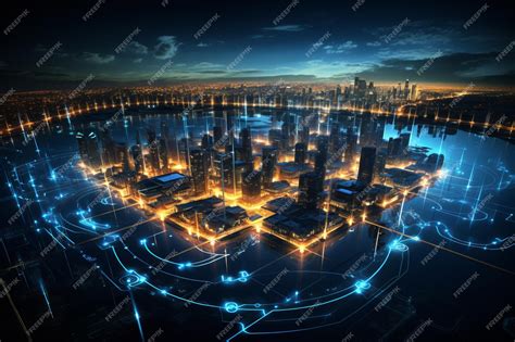 Premium Ai Image Smart Grid System Managing Electricity Generative Ai