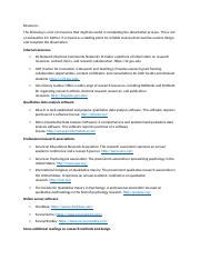 Resources Lists Docx Resources The Following Is A List Of Resources That Might Be Useful In