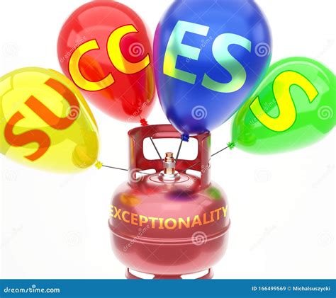 Exceptionality And Success Pictured As Word Exceptionality On A Fuel