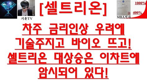 주식투자 셀트리온차주 금리인상 우려에 기술주지고 바이오 뜨고셀트리온 대상승은 이차트에 암시되어 있다 Youtube