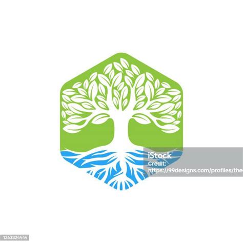트리 로고 디자인 벡터 일러스트레이션 자연 농업 및 농장 사업을위한 창조적 인 디자인 개념의 추상 나무 로고 벡터 트리 로고 아이콘 기호 및 기호 벡터 디자인 그림입니다