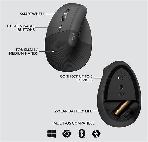 Chu T C Ng Th I H C Logitech Lift Vertical M U Than Ch