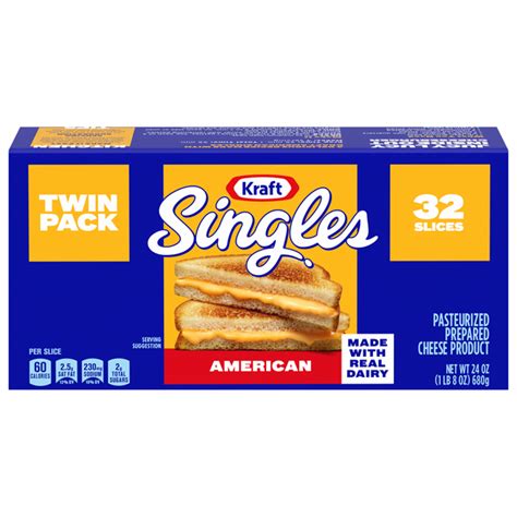 Save On Kraft Singles American Cheese Slices Twin Pack 32 Ct Order Online Delivery Food Lion