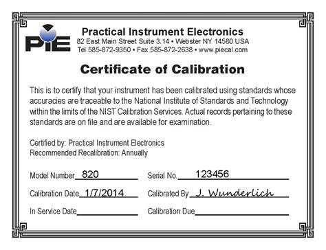 Calibration Certificate Template 50 Koleksi Gambar