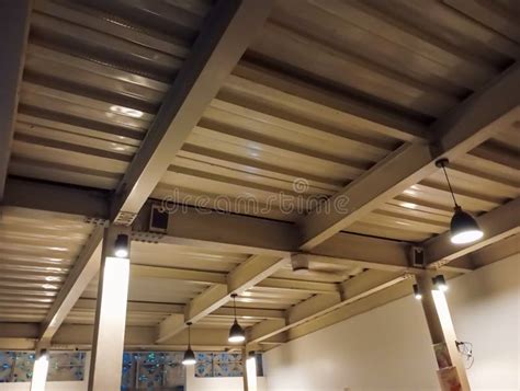 Indoor View Showcases An Industrial Style Ceiling With Exposed Metal
