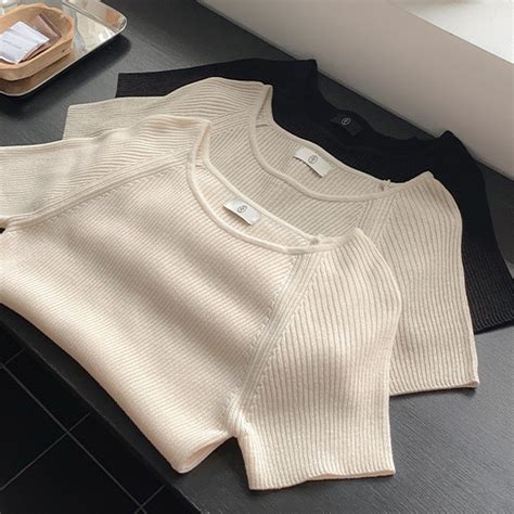 베니토 [2천장돌파][린넨20 날씬핏♥][made] 데일리 린넨 유넥 니트 봄 여름 데일리 쿨 골지 반팔 한여름