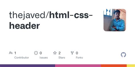 Github Thejavedhtml Css Header
