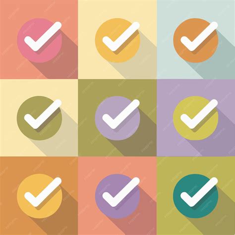 Premium Vector Colorful Check Mark Icons Vector Illustration