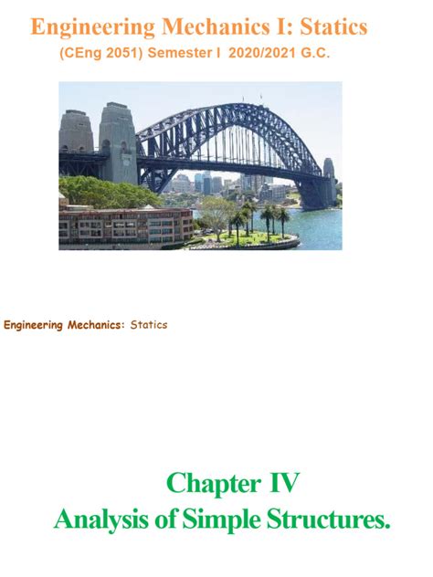 Chapter 4 Analysis Of Simple Structures11 Pdf Truss Structural Analysis