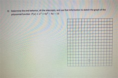 Solved 3 Determine The End Behavior All The Intercepts