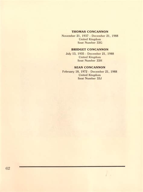 Thomas Concannon Pan Am 103 Lockerbie Legacy Foundation