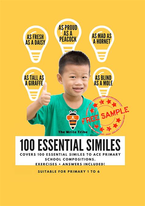 100 Essential Similes For Primary School Compositions Thewritetribesingapo