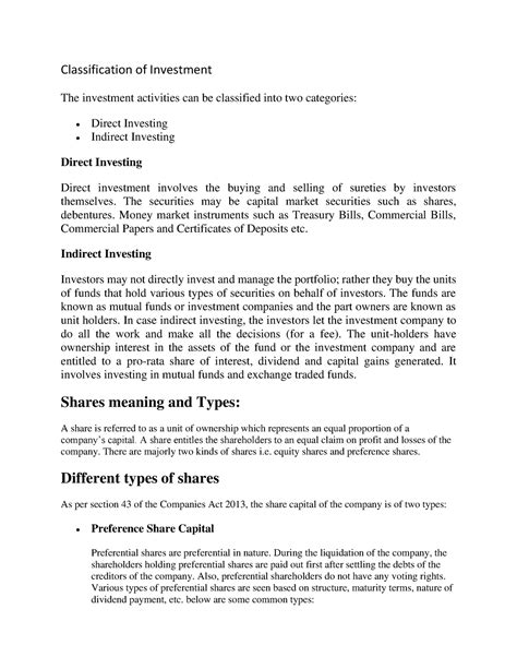 Lecture 2 Income Tax Notes Classification Of Investment The