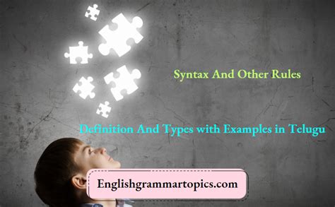 Syntax And Other Rules Definition And Types With Examples In Telugu