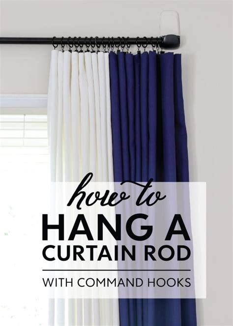 How To Hang Curtain Rod Brackets Without Drilling Holes