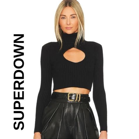 Superdown Tops Sexy Crop Turtleneck With Cutout Poshmark