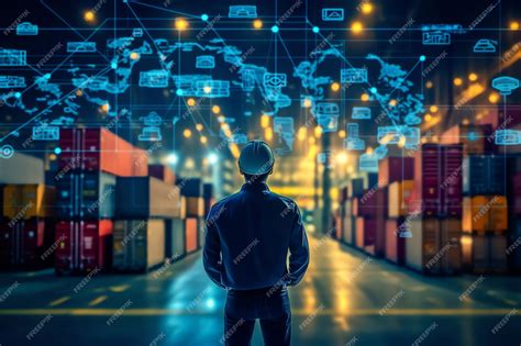 Premium Photo Generative Ai Global Logistic Or World Of Logistic Concept Businessman Or