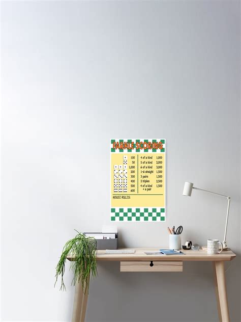 Farkle Scoring Reference Poster Poster For Sale By Ameemax Redbubble