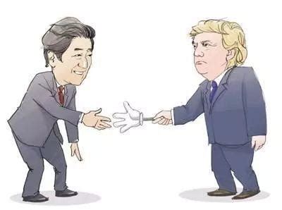 安倍狂吹美日同盟特朗普给钱