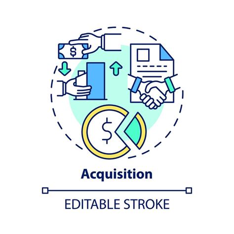 Acquisition Concept Icon External Expansion Abstract Idea Thin Line