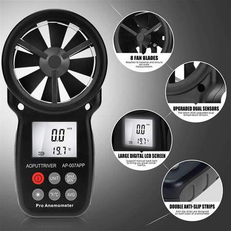 Digital Bluetooth Anemometer Handheld Ap 007 App Wireless Anemometer Wind Speed Meter Measuring