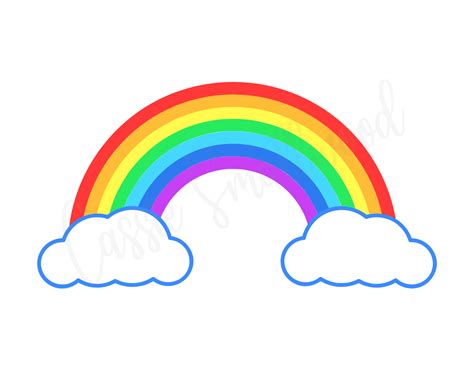 Rainbow Clouds Free Printable Printables Templates Free