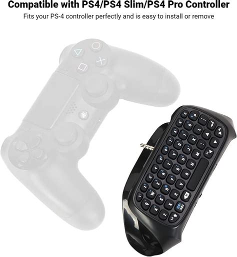 Ps4 Controller Keyboard Wireless Bluetooth Keypad Mini Chatpad Rechargeable Online Gaming Live