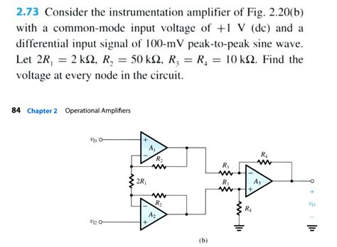 Solved 273 Consider The Instrumentation Amplifier Of Fig