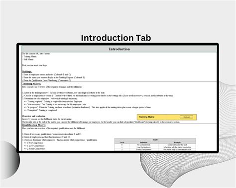 Training Matrix Skill Matrix Register Competencies Leadership Excel Etsy
