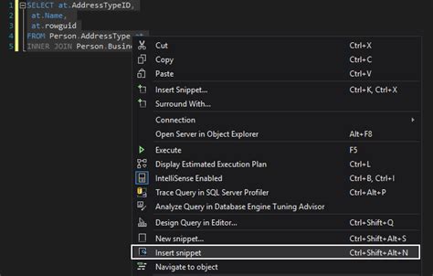 Improving Productivity With Sql Snippets