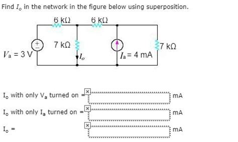 Solved Find Io In The Network In The Figure Below Using Chegg Com