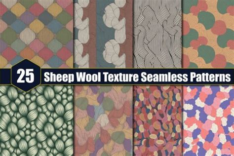 25 Sheep Wool Texture Seamless Patterns Graphic By Protabsorkar11