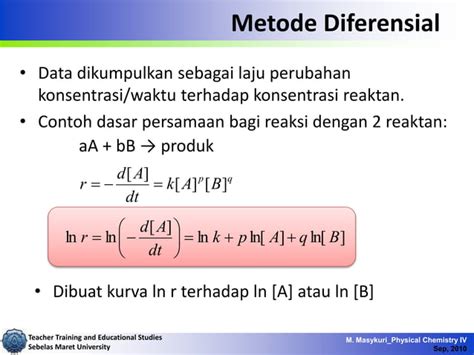 Metode Differensial Integral Kimia Analitik Pptx Chemistry Science