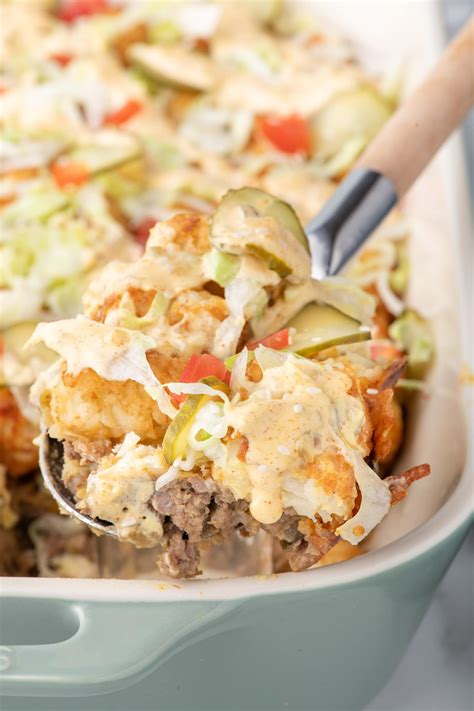 Big Mac Casserole Amandas Cookin Casseroles