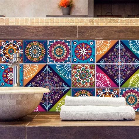 Azulejos Autoadhesivos Vinilos Decorativos Mandalas Guarda Cuotas Sin