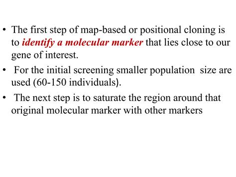 Map Based Cloning Pptx Genetics Science