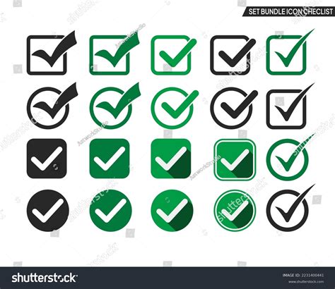 Check Mark Icon Tick Symbol Checking Stock Vector Royalty Free 2231400441 Shutterstock