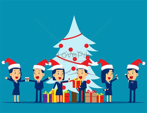 메리 크리스마스 파티 일러스트 무료 다운로드 Lovepik