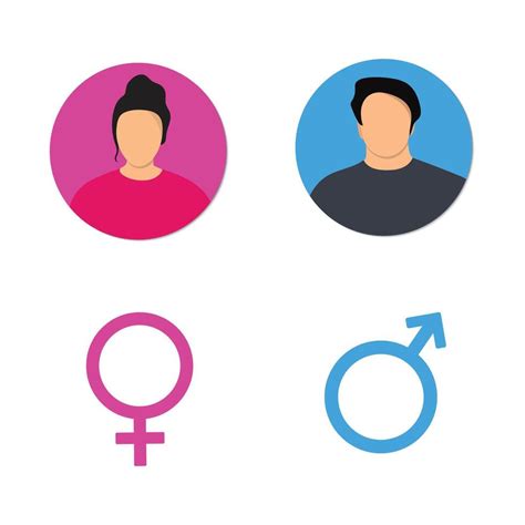 Stylized Male Female Gender Icon Set 57070456 Vector Art At Vecteezy