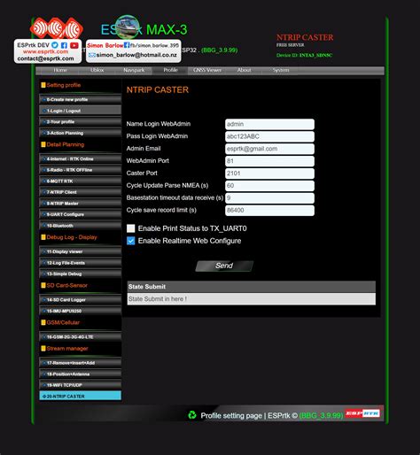 Blog Simon Barlow NTRIP Base ESP PX R F P TOPCON Tractor Ardusimple Navspark Skytraq