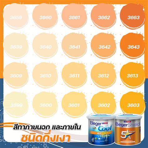 Beger สีส้ม ไฟว์สตาร์ คูลออลพลัส ขนาด 9l กึ่งเงา สีทาบ้าน เบเยอร์ สีทาบ้านกันร้อน สีบ้านเย็น สี