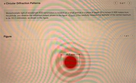 Solved Pm Circular Diffraction Patterns 3 Ot 7