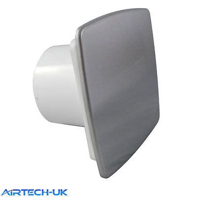 Bathroom Extractor Fan Mm Timer Pullcord Humidity Chrome Finish NI EBay