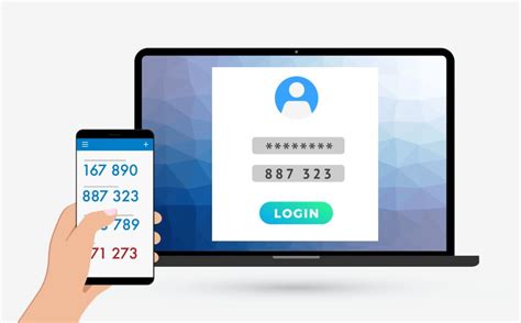 Two Steps Authentication Verification Push Code Vector Image