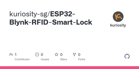 GitHub Kuriosity Sg ESP Blynk RFID Smart Lock GitHub Kuriosity Sg ESP Blynk RFID Smart Lock